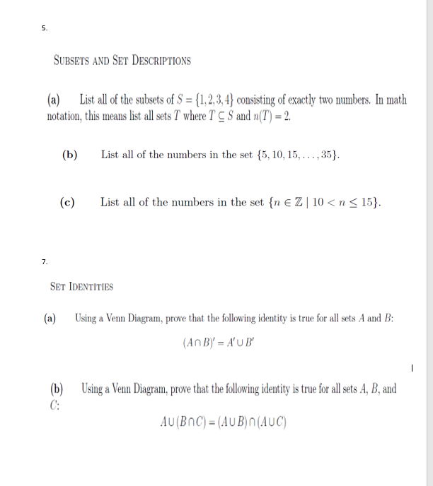 Math Sets And Subsets