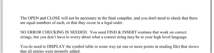Solved SYMBOL TABLE ROUTINES Choose an organization for your | Chegg.com