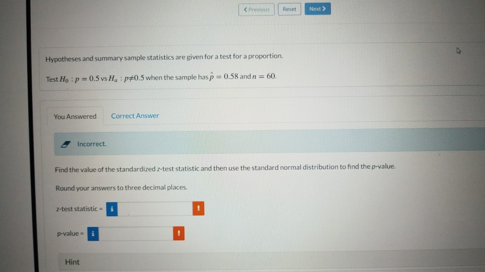 Solved how to find the p-value step by step by using z score | Chegg.com