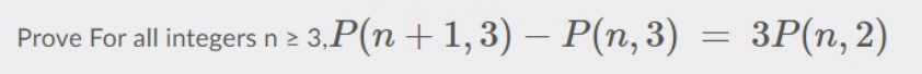 Solved Prove For all integers n 23,P(n +1,3) – P(n,3) 3P(n, | Chegg.com