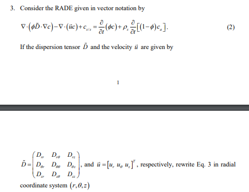 Solved 3. Consider the RADE given in vector notation by | Chegg.com