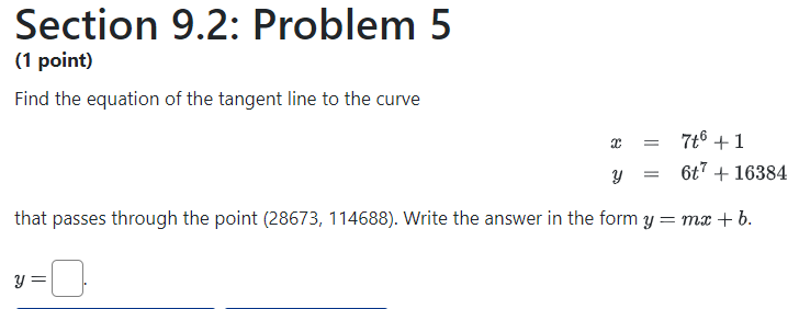 Solved Section 9.2: Problem 5(1 ﻿point)Find the equation of | Chegg.com