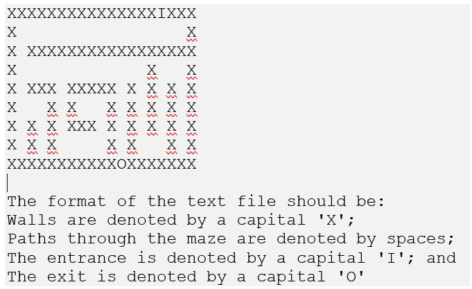 Solved How are mazes represented in data structures? What is | Chegg.com