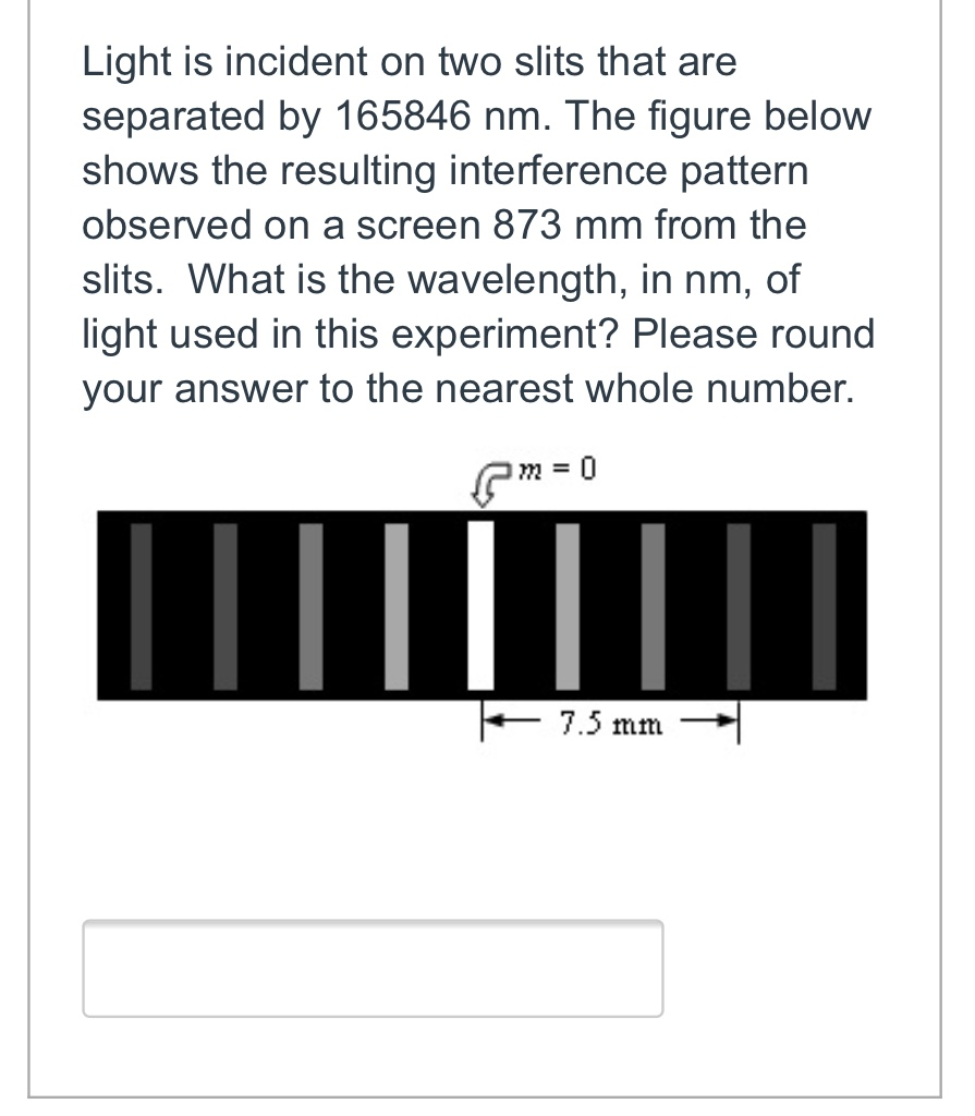 Solved Light is incident on two slits that are separated by | Chegg.com