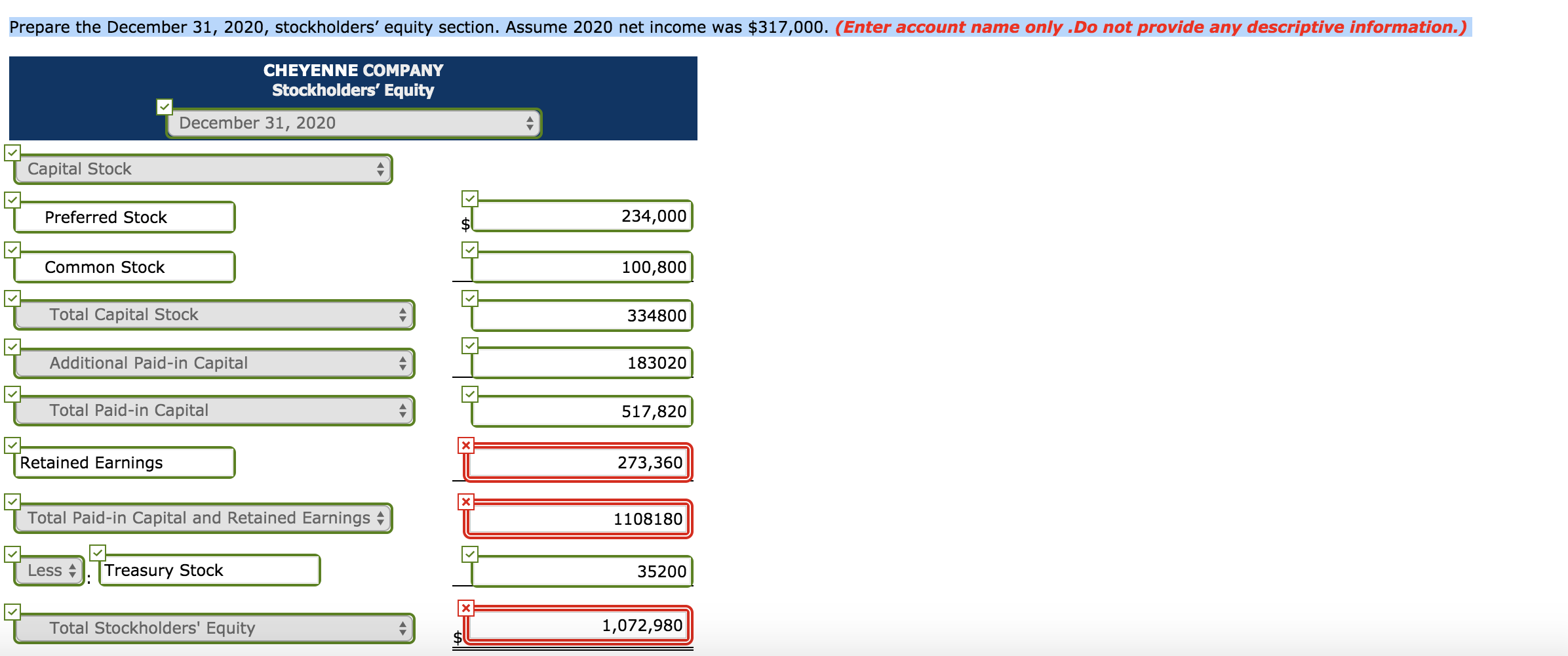 Solved Exercise 15-18 (Part Level Submission) Cheyenne | Chegg.com