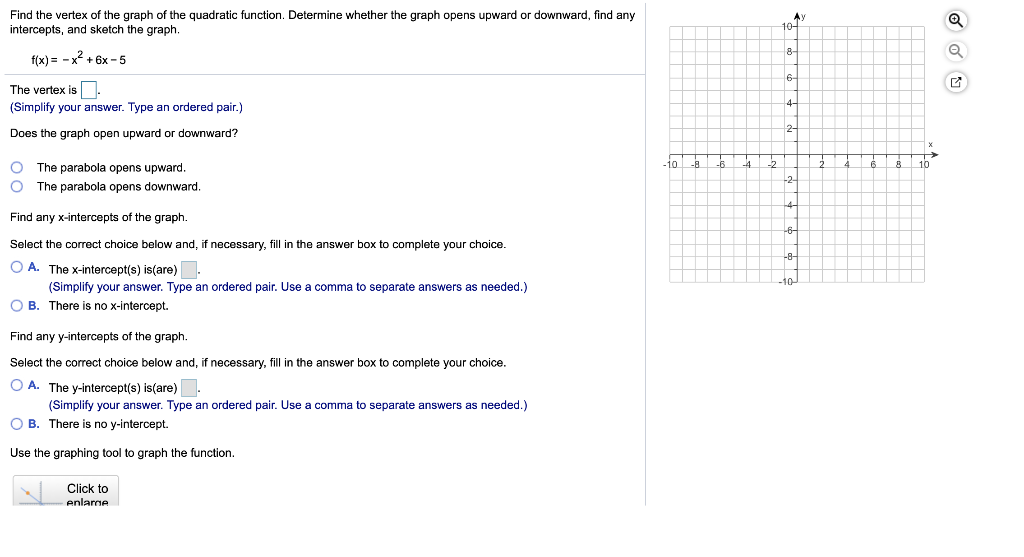 Solved Find the vertex of the graph of the quadratic | Chegg.com