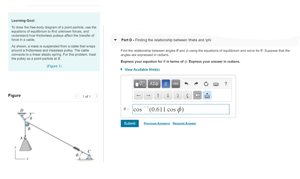 Solved Part B- Finding the weight of the hanging mass Find | Chegg.com