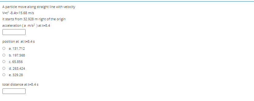 Solved A particle move along straight line with velocity | Chegg.com