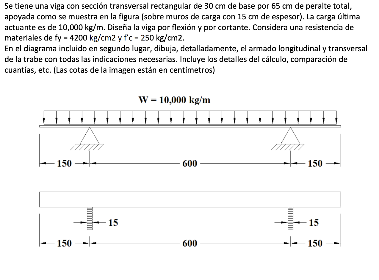 Se tiene una viga con sección transversal rectangular | Chegg.com