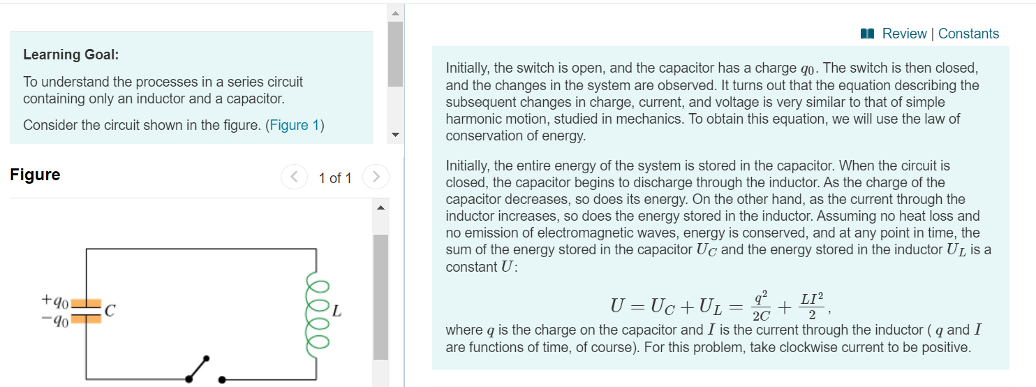 Solved n Review Constants Learning Goal: To understand the | Chegg.com