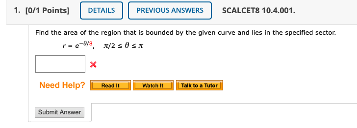 Solved Find The Area Of The Region That Is Bounded By The