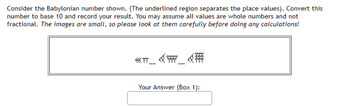 Consider the Babylonian number shown. (The underlined | Chegg.com