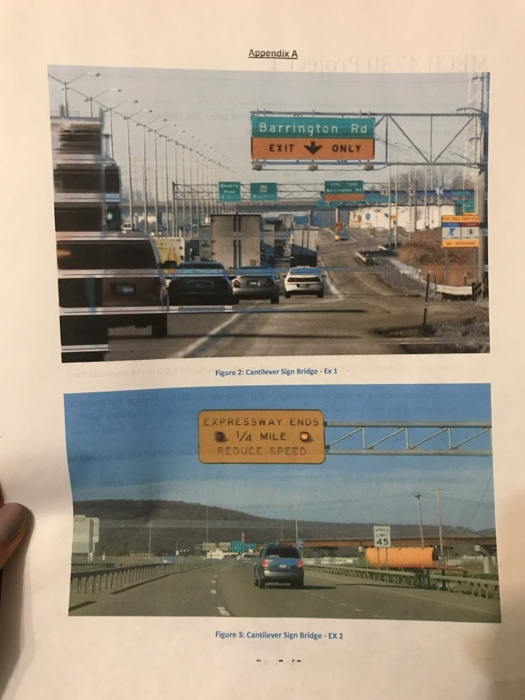 Design a cantilever sign bridge with 2d truss. The | Chegg.com