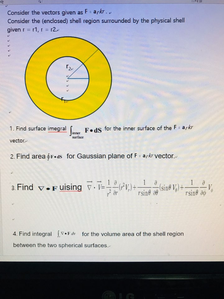Solved Problem 1 is (4)*(pi)*(k)*(r1^3) The Gaussian plane | Chegg.com