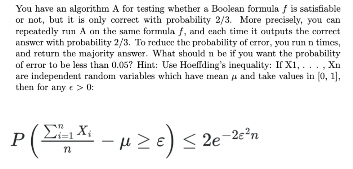 Solved You Have An Algorithm A For Testing Whether A Boolean 5296