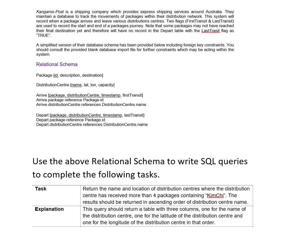 Kangaroo-Post is a shipping company which provides | Chegg.com