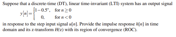 Solved Suppose that a discrete-time (DT), linear | Chegg.com