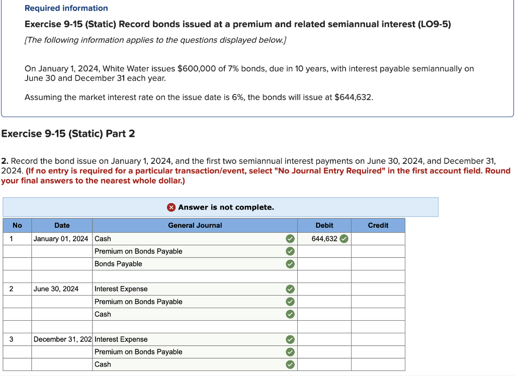 Solved Required information Exercise 9-15 (Static) Record | Chegg.com