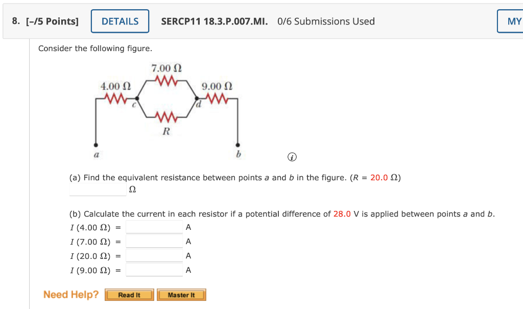 Solved 8 [ 15 Points] Details Sercp11 18 3 P 007 Mi 0 6