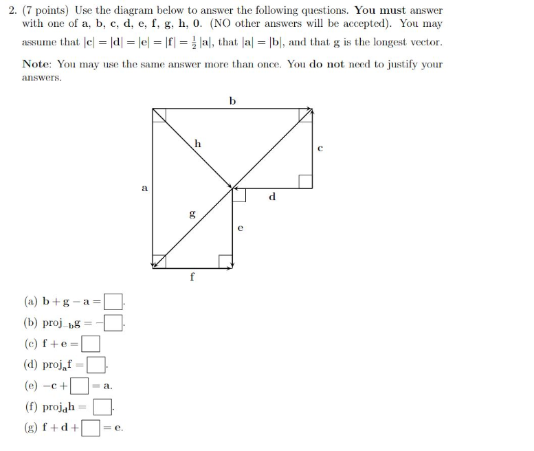 Solved 2. (7 points) Use the diagram below to answer the | Chegg.com