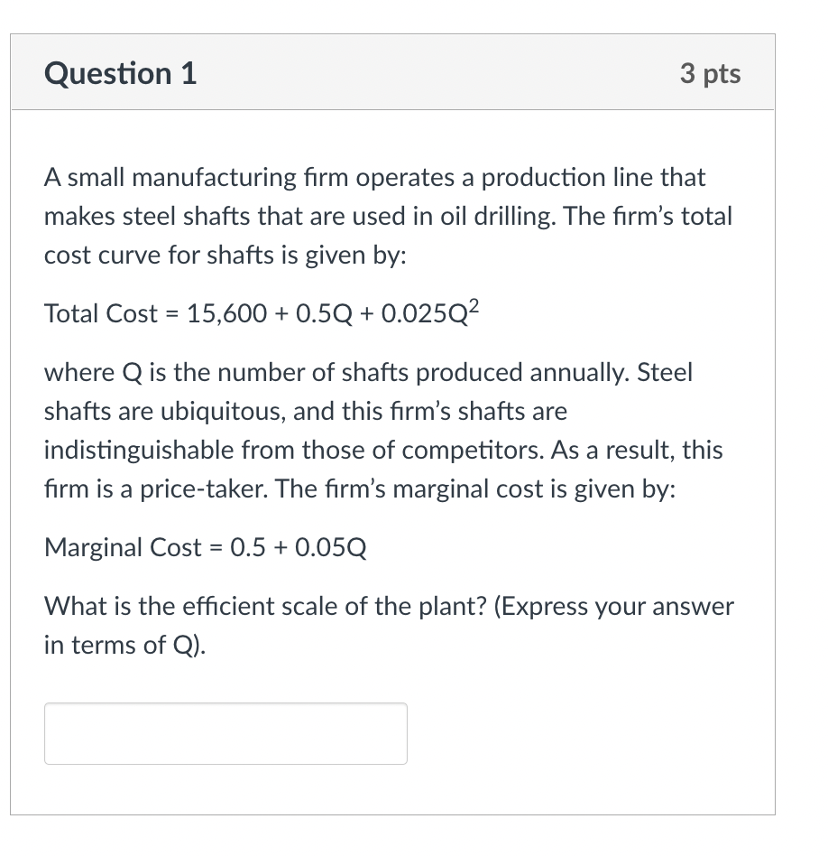 Solved A small manufacturing firm operates a production line | Chegg.com