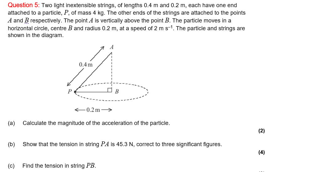 Solved Question 5: Two light inextensible strings, of | Chegg.com