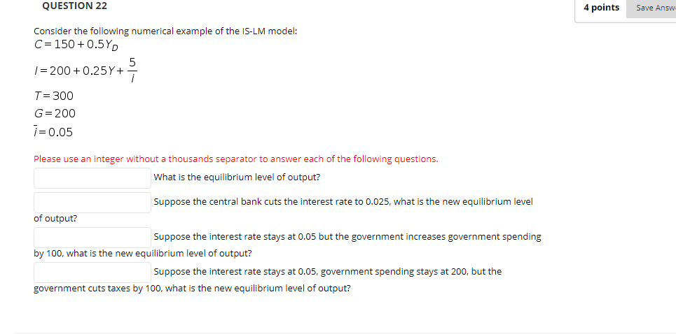 Solved QUESTION 22 4 points Save Answ Consider the following | Chegg.com