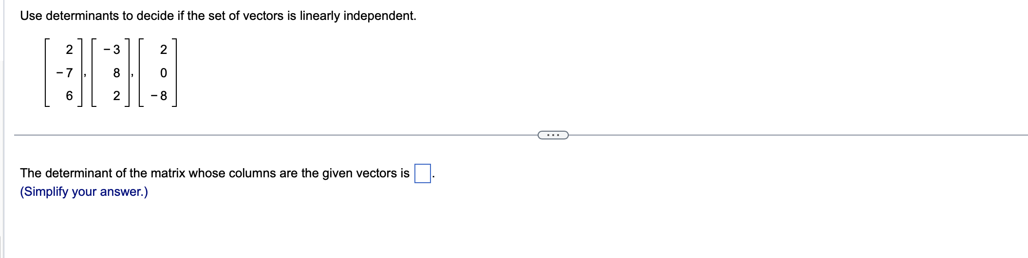 Solved If ∣∣adgbehcfi∣∣=2, find ∣∣a5d+agb5e+bhc5f+ci∣∣. | Chegg.com