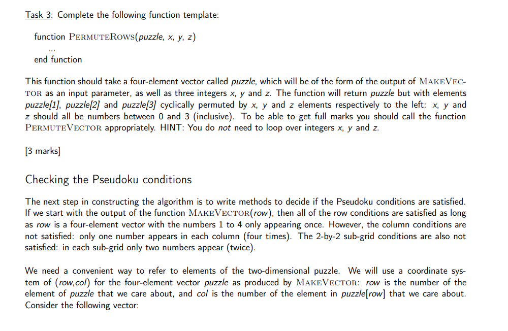 Solved Task 3: Complete the following function template: | Chegg.com