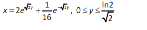 Solved x=2e2y+161e−2y,0≤y≤2ln2 | Chegg.com