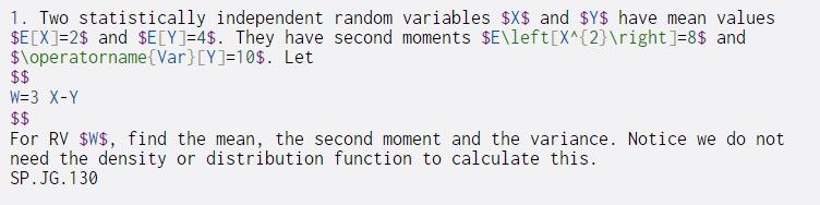 Solved 1. Two statistically independent random variables $X$ | Chegg.com