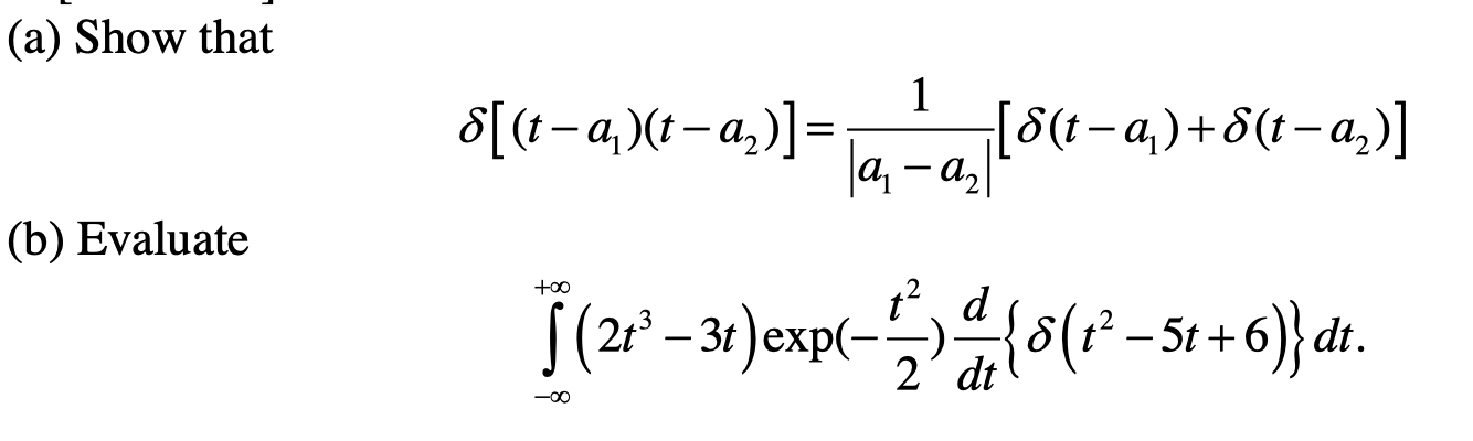 Solved (a) Show that | Chegg.com