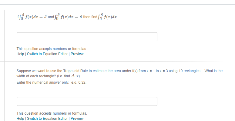Solved IfS8 f(z)dt = 3 and ſi f(t)dt = 6 then finds f(z)do | Chegg.com
