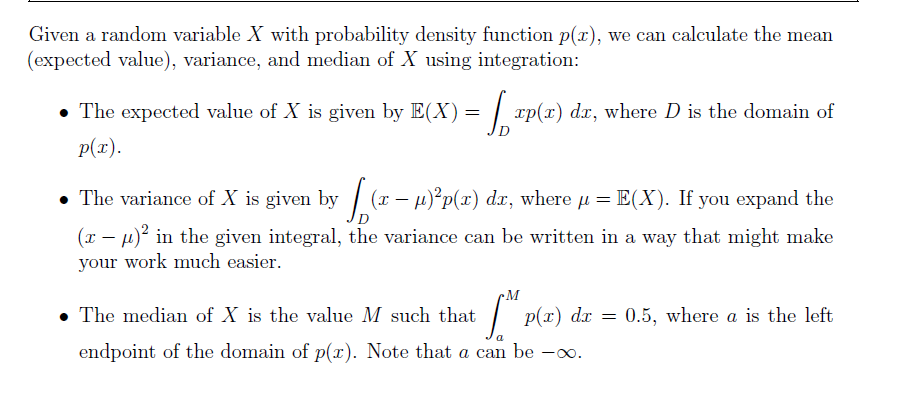 Solved Given a random variable X with probability density | Chegg.com