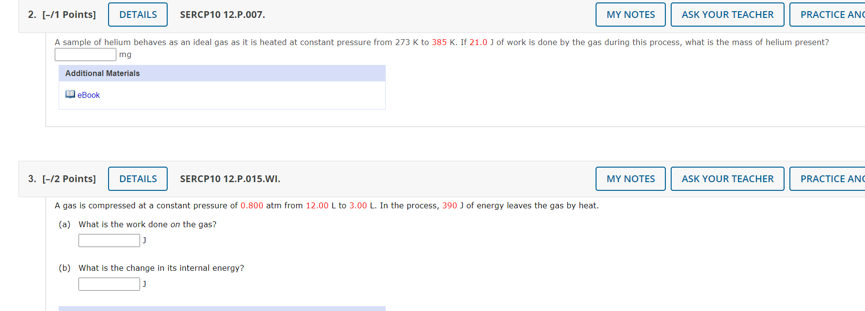 Solved 2 [ 1 Points] Details Sercp10 12 P 007 My Notes