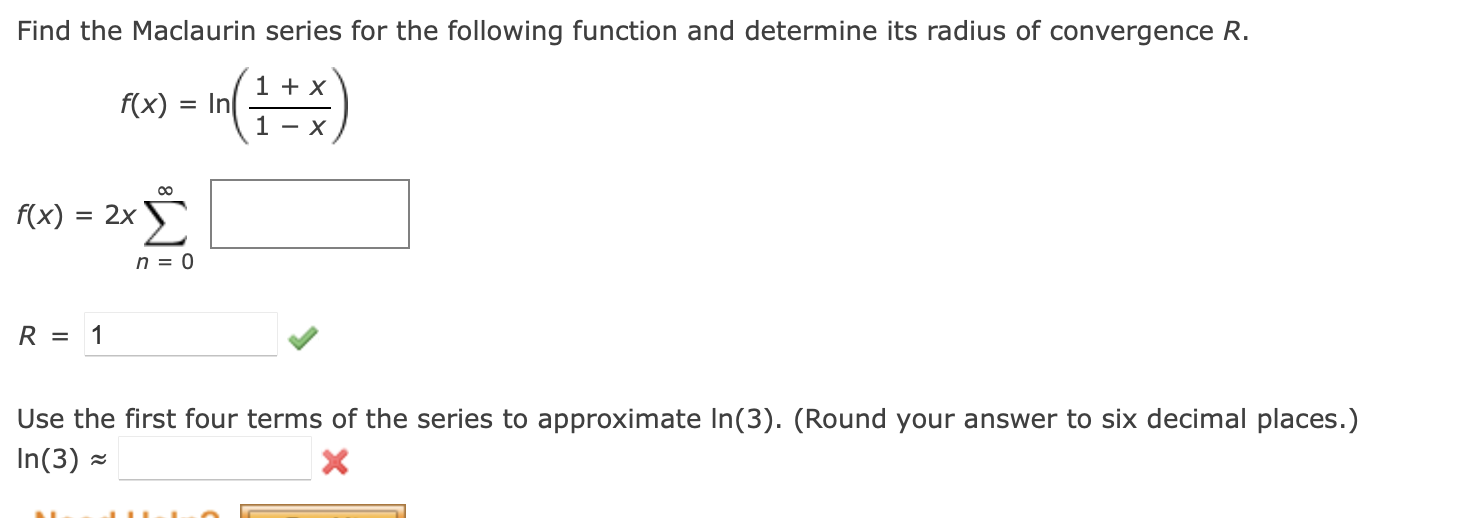 Solved Find the Maclaurin series for the following function | Chegg.com