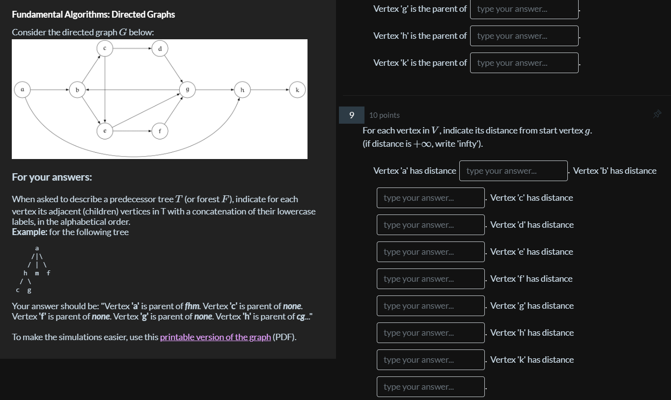 Solved • Breadth-First-Search, on directed and undirected | Chegg.com