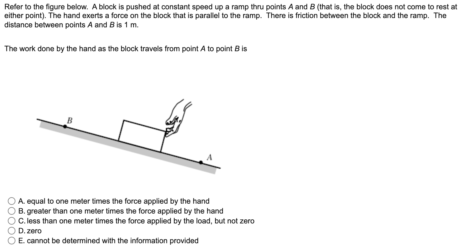 Solved Refer to the figure below. A block is pushed at | Chegg.com