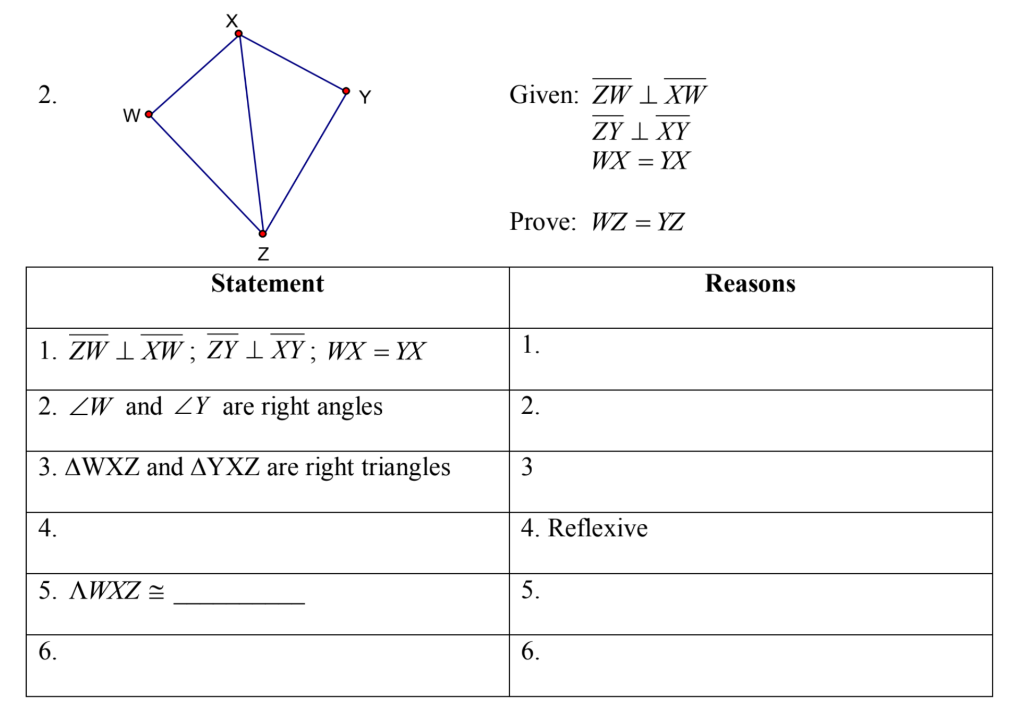 Solved WX=YX WZ=YZ | Chegg.com