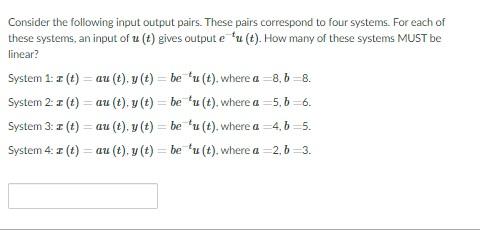 Solved Consider the following input output pairs. These | Chegg.com