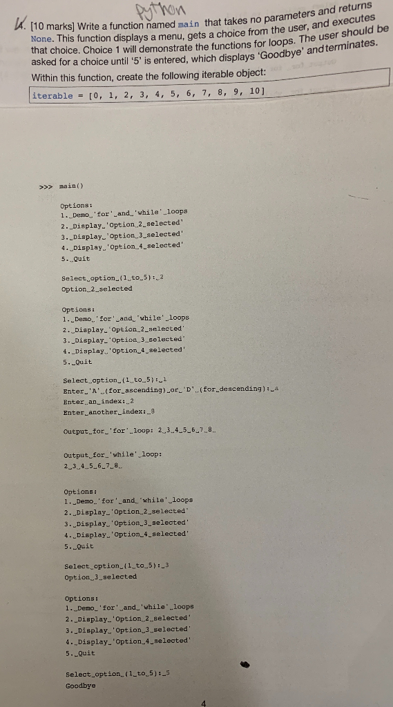 Solved A 10 Marks Write A Function Named Main That Takes 3365