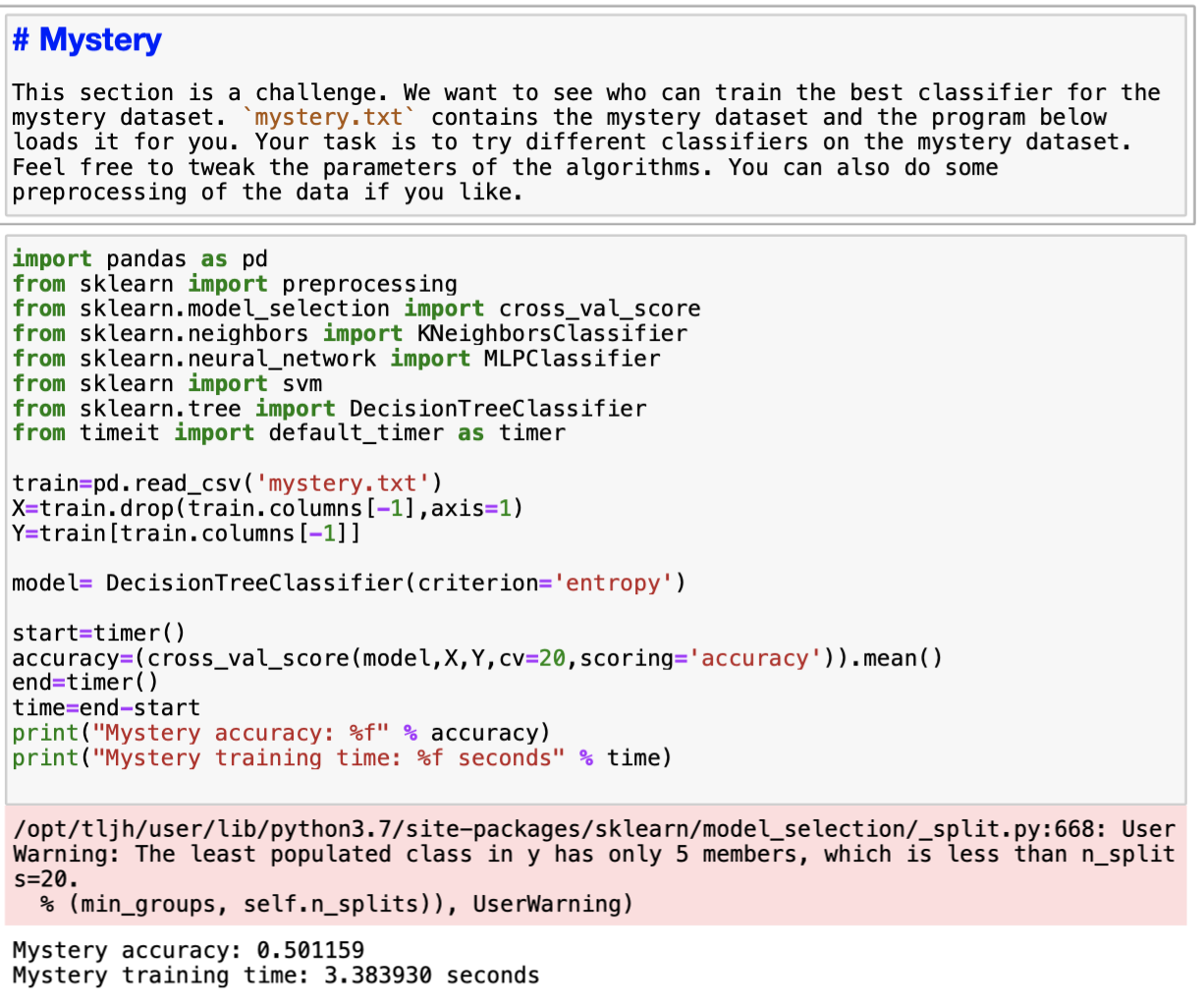Solved # Mystery This section is a challenge. We want to see | Chegg.com