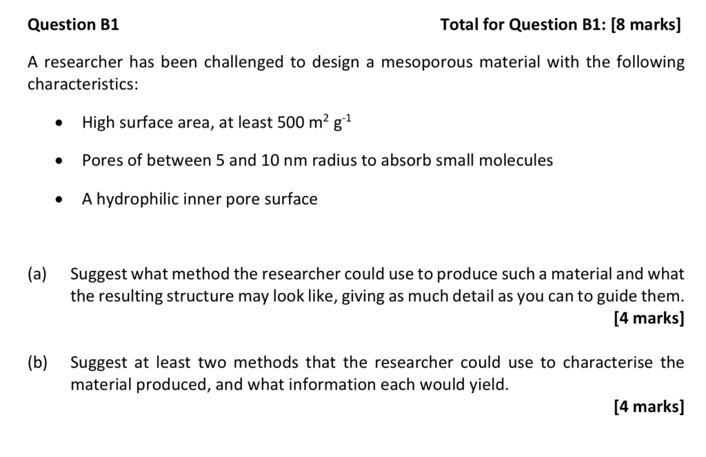 Solved Question B1 Total for Question B1: (8 marks] A | Chegg.com