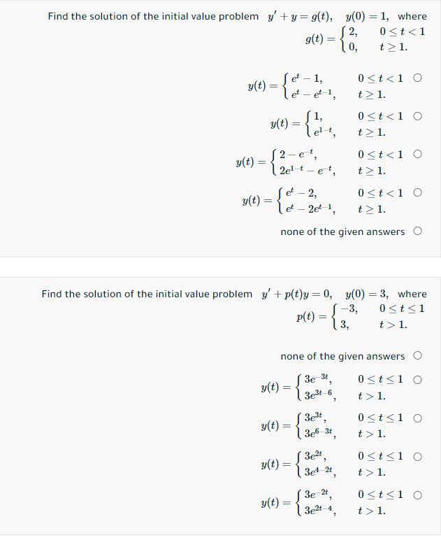 Solved Find the solution of the initial value problem | Chegg.com