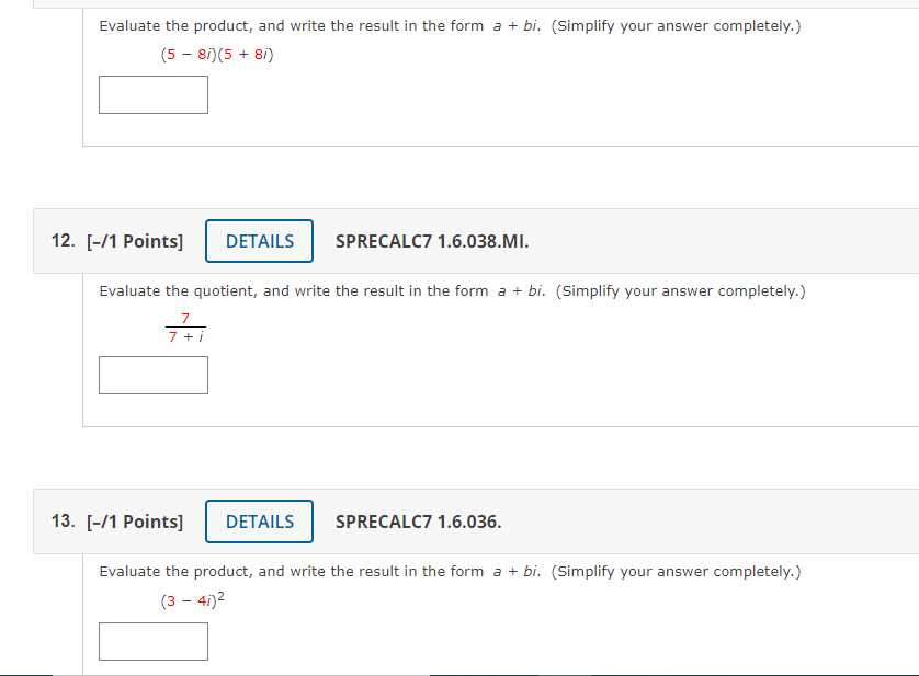 Solved Evaluate the product, and write the result in the | Chegg.com