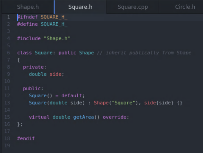 Solved Area Calculation using Inheritance and Polymorphism | Chegg.com