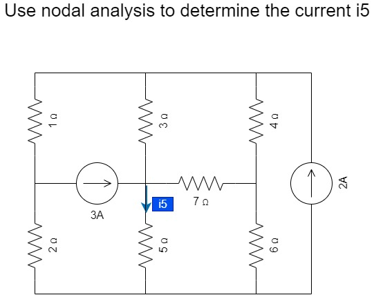 Solved Use nodal analysis to determine the current i5 10 30 | Chegg.com