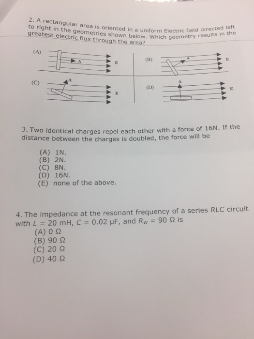 Solved A rectangular area is oriented in uniform Electric | Chegg.com