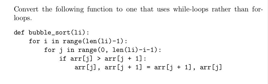 Solved Convert the following function to one that uses | Chegg.com