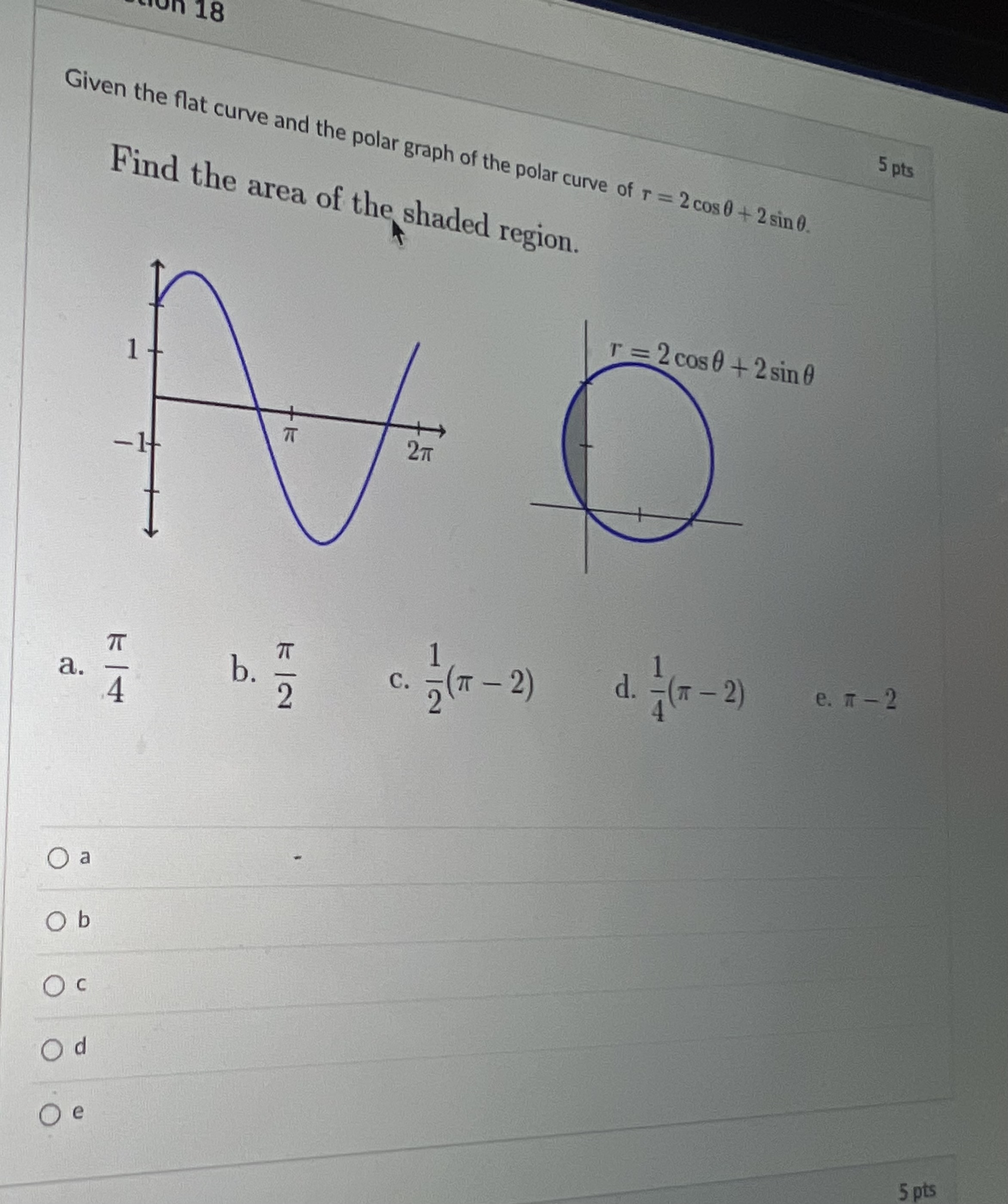 Solved Given the flat curve and the polar graph of the polar | Chegg.com